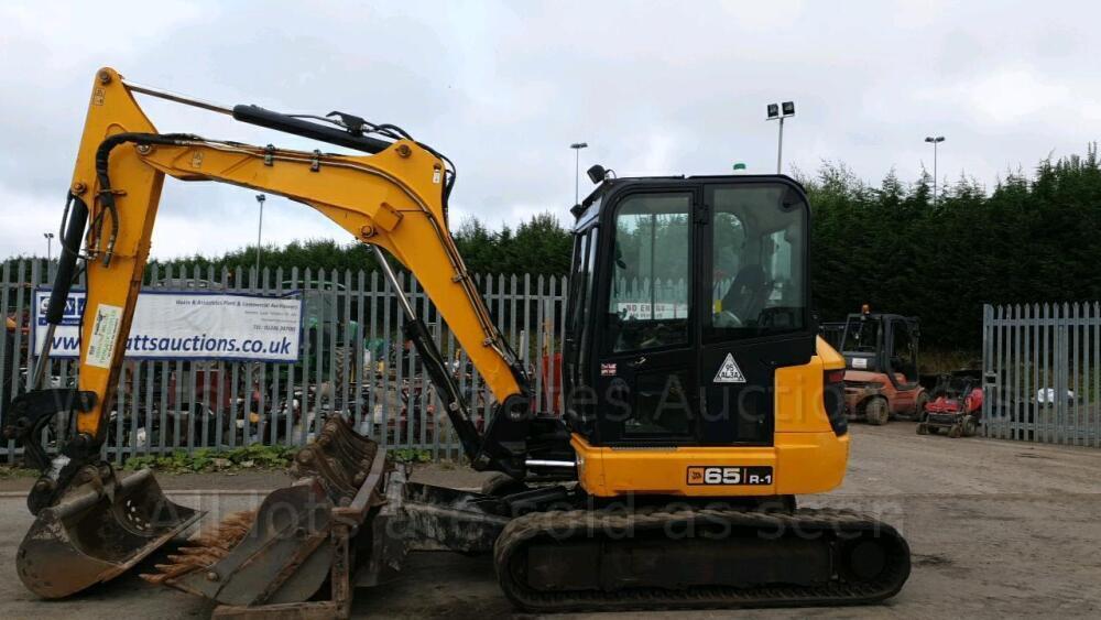 2015 JCB 65R-1 rubber tracked excavator S/n: L0191354 with 5 buckets ...