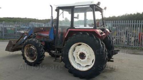 UNIVERSAL 703DT 4wd tractor c/w Tanco 978 power loader, 2 spool valves ...