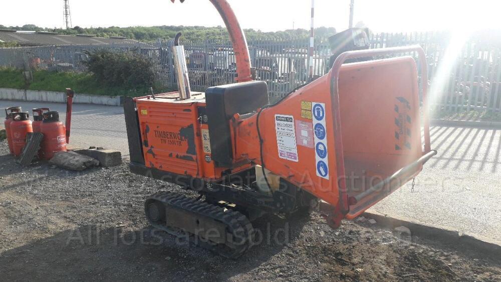 2010 TIMBERWOLF TW150-VTR rubber tracked wood chipper S/n:210142022 ...