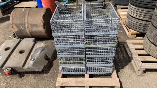 10 x heavy duty steel stacking crates | Day 3 Carlton Timed Sale ...