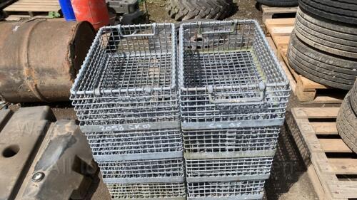10 x heavy duty steel stacking crates | Day 3 Carlton Timed Sale ...