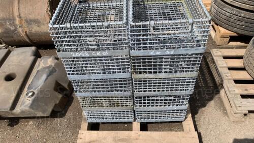 10 x heavy duty steel stacking crates | Day 3 Carlton Timed Sale ...