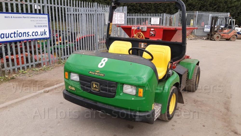 JOHN DEERE PRO GATOR diesel utility vehicle c/w TURFMECH PRO PASS 180 ...