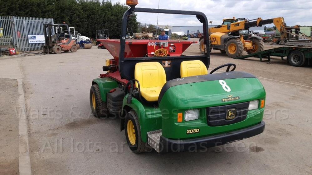 JOHN DEERE PRO GATOR diesel utility vehicle c/w TURFMECH PRO PASS 180 ...