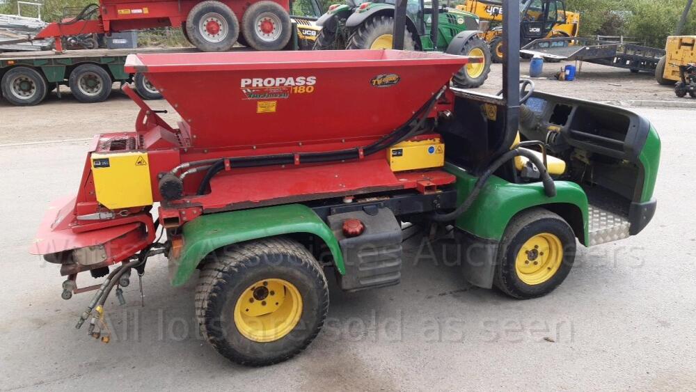 JOHN DEERE PRO GATOR diesel utility vehicle c/w TURFMECH PRO PASS 180 ...