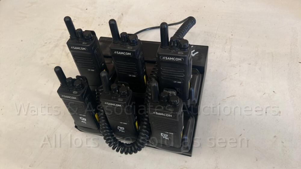 SAMCOM charger c/w 6 x 2-way radios | Day 2 Carlton Timed Sale (Main ...