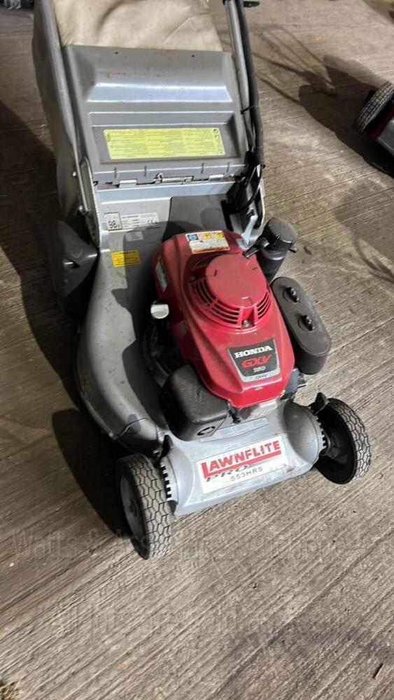 LAWNFLITE PRO553HRS petrol rotary roller mower c/w collection box | Day ...