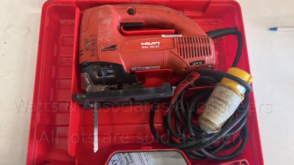 HILTI 110v jigsaw c/w case | Day 2 Carlton Timed Sale (Main building ...