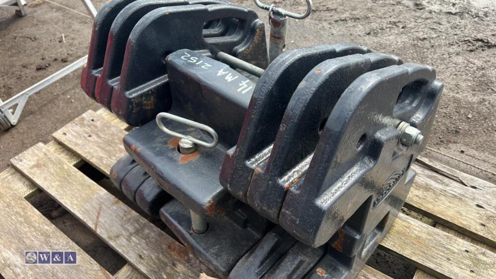 6 x MCCORMICK tractor front weights c/w centre towing block | Day 3 ...
