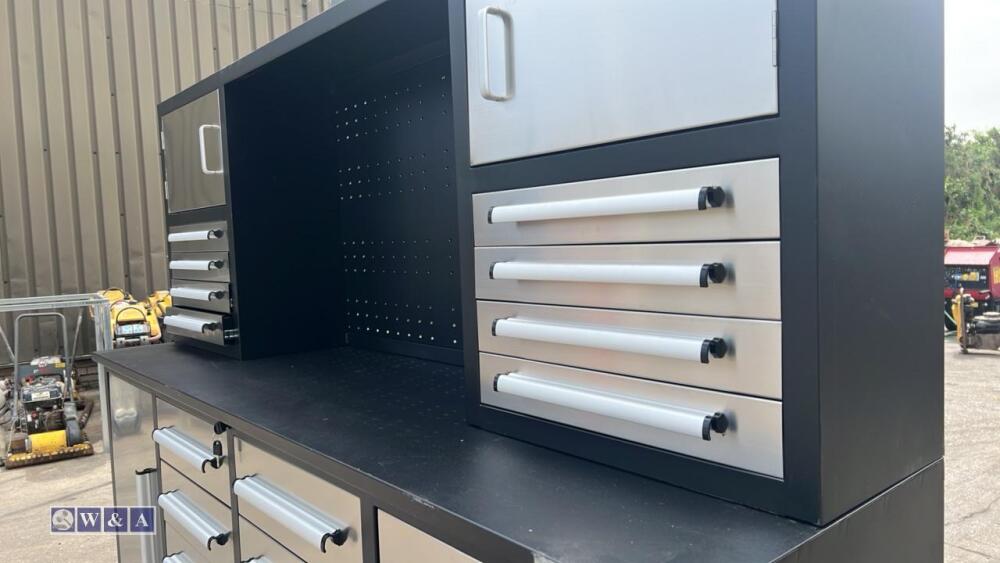 STEELMAN 7ft work bench c/w 18 x drawers, packed in plastics, drawers c ...