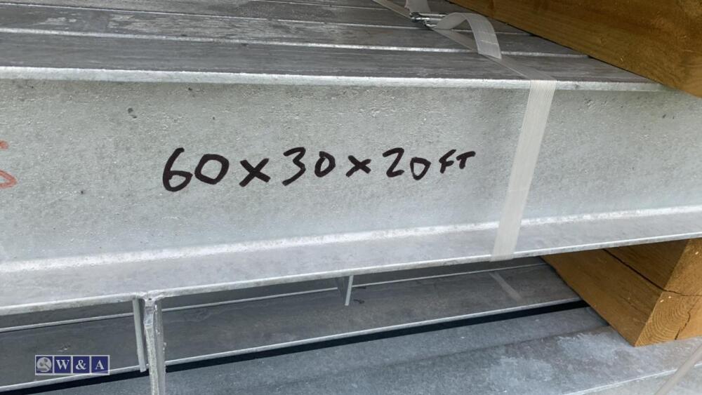 Galvanised Steel Portal frame kit building (60ft x 30ft x 20ft) 3 x ...