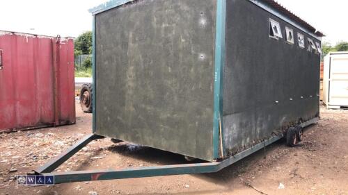 Twin axle mobile toilet block c/w tow bar | Day 1 Carlton LIVE SALE ...