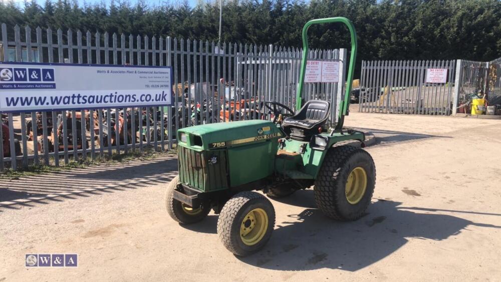 JOHN DEERE 755 4wd hydrostatic compact tractor c/w 3-point linkage ...