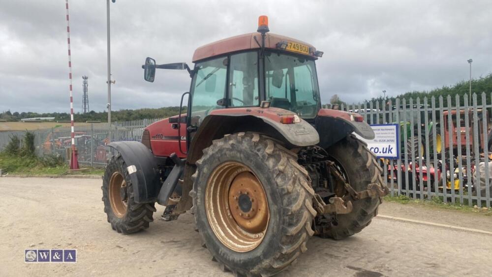 1999 CASE IH MAXXUM MX110 4wd tractor (T749 BCU) c/w front weights, front linkage, 3 x spool ...