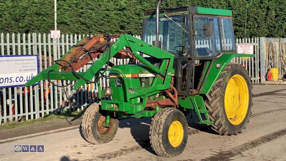 JOHN DEERE 2130 2wd tractor (s/n 244981CD) c/w front loader, 3-point ...