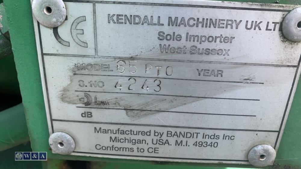 BANDIT 65 PTO driven wood chipper (s/n 4243) | Day 1 Carlton LIVE SALE ...