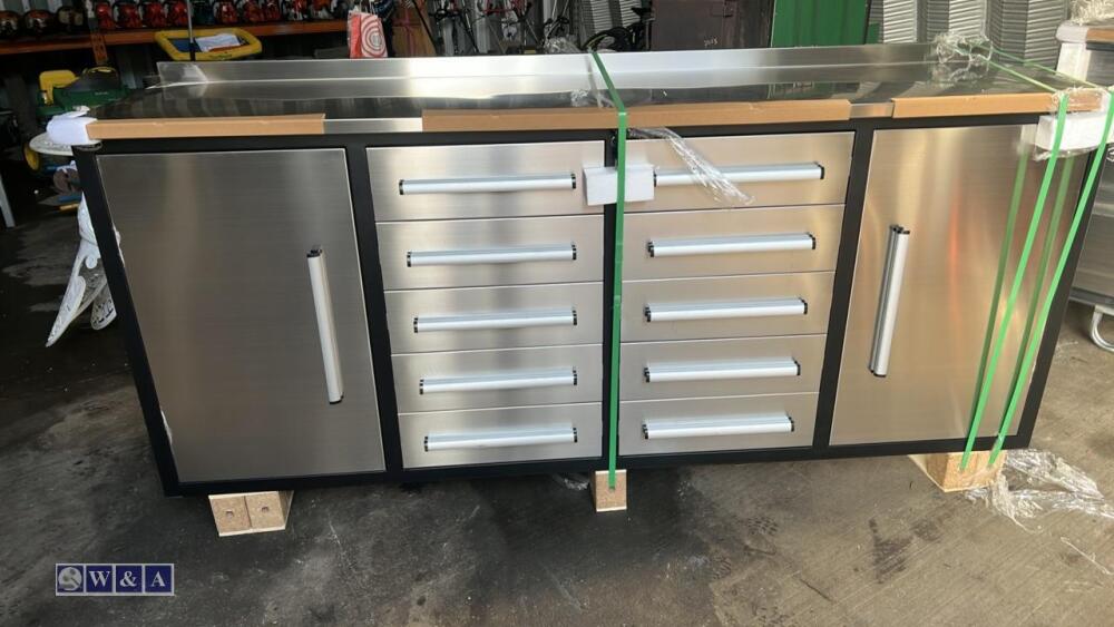 STEELMAN 7ft work bench c/w 10 x drawers, packed in plastics, drawers c ...