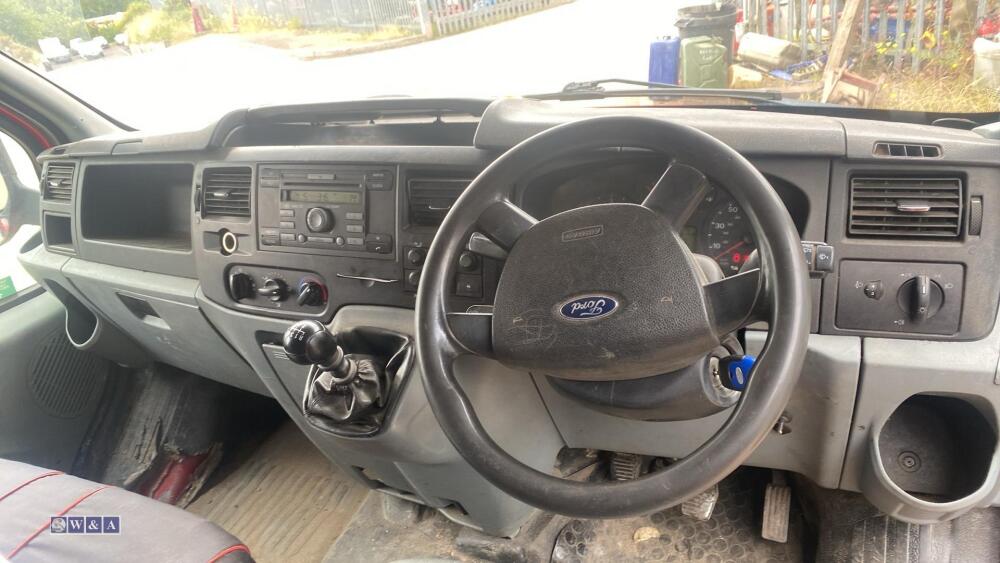 2011 FORD TRANSIT 100 T350L d/c rwd dropside pick-up c/w caged back ...